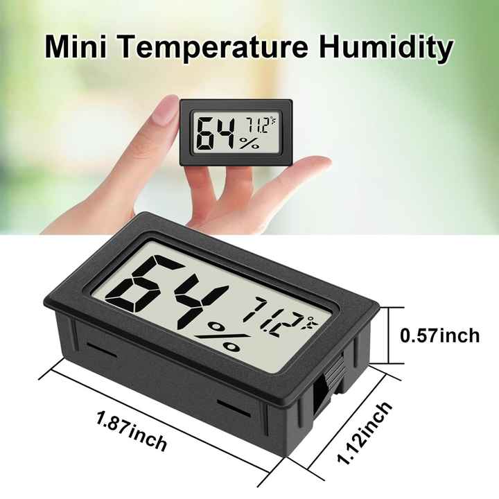Humidity Meter Indoor Temperature Humidity Meters Gauge LCD Display ...