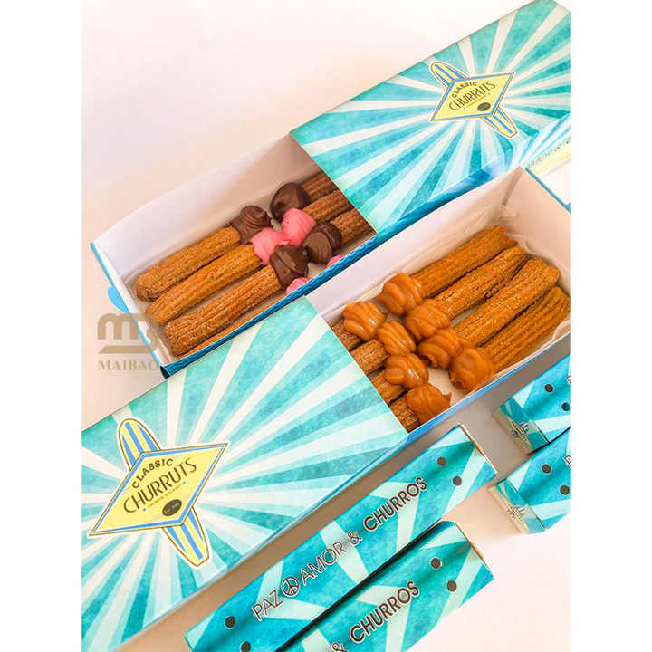 Custom Food Take Away French Fries Paper Box Disposable Churros Paper ...