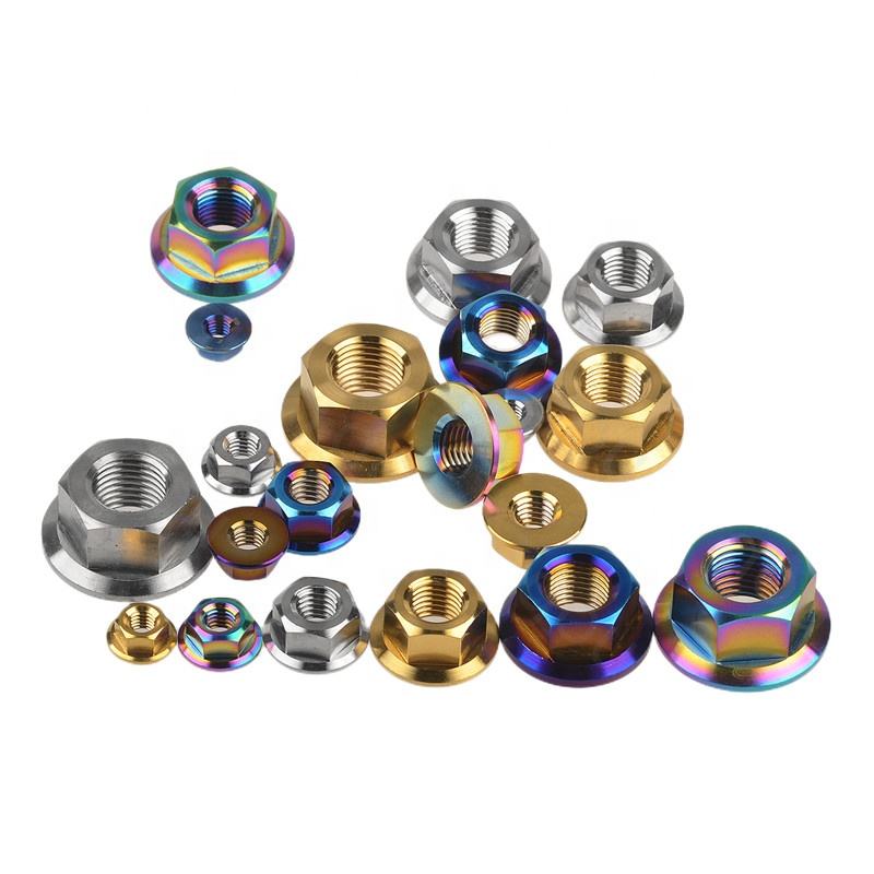 M4 M22 Din 6923 Titanium Stainless Steel Flanged Nut Serrated Locking ...