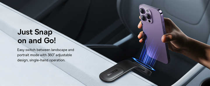 MagSafe Car Mount for Universal Tesla Screen Bendable Memory Titanium ...