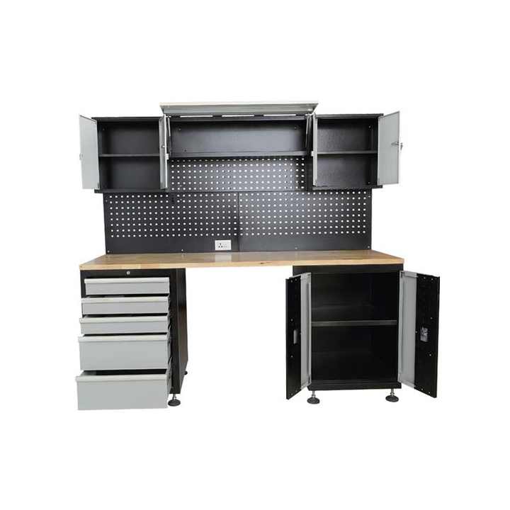 Steel Workbench with Tool Storage - Customizable Solutions