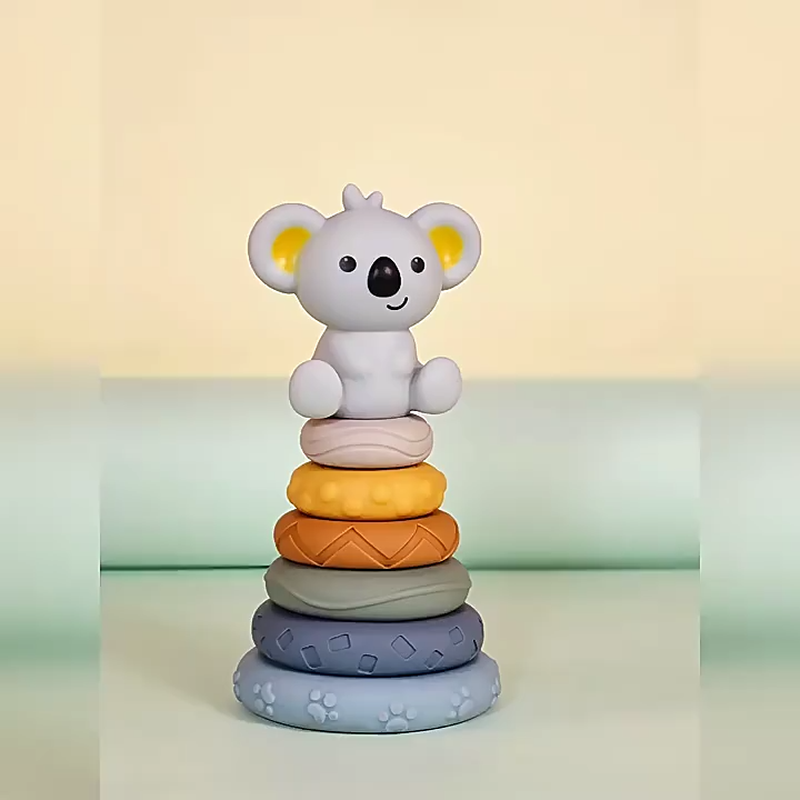 Baby Montessori Soft Koala Nesting Stacking Block Set for Infants 6-12 ...