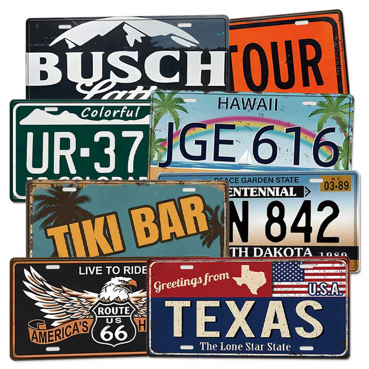 Customized Decorative License Embossed Metal Plate Plaque Custom Metal ...