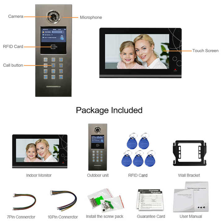 TCP/IP Video Intercom System for Multi-Apartments Tuya Smart Video Door ...