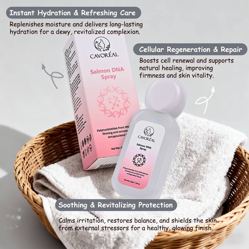 Fermented PDRN Salmon DNA Peptide Face Toner Pink Collagen Essence for Sensitive Rosacea Acne ...