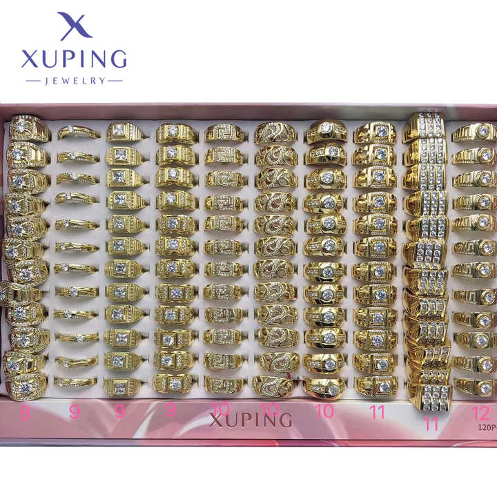 XUPING Jewelry Wholesale Boxed Mixed Fashion Jewellery Rings Set ...
