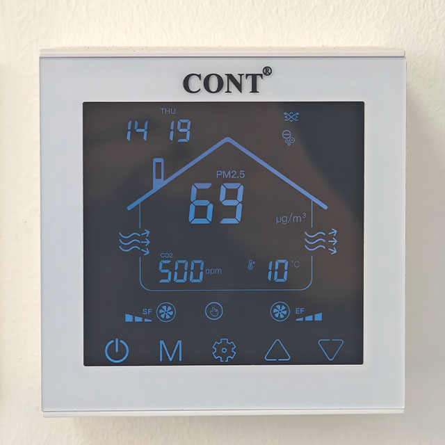 HVAC Control Fan Controller With TVOC PM2.5 CO2 Temp and Humidity Fresh ...