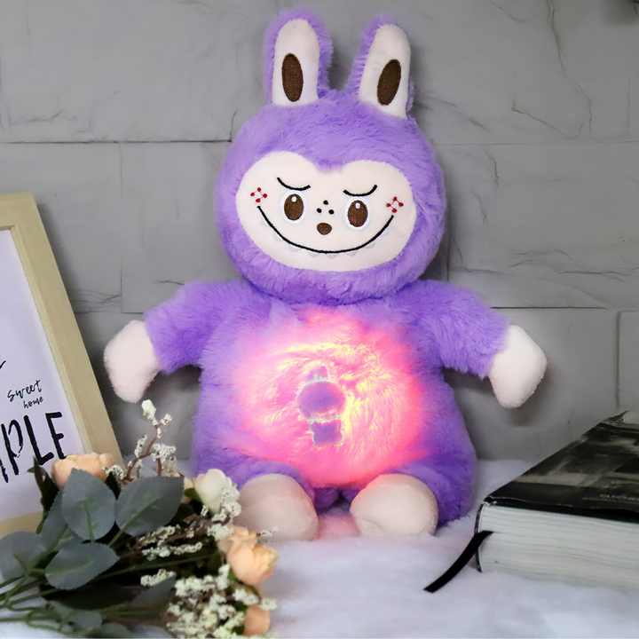 New Breathing Labubu Baby Animals Plush Toys Kids Sleeping Appease ...