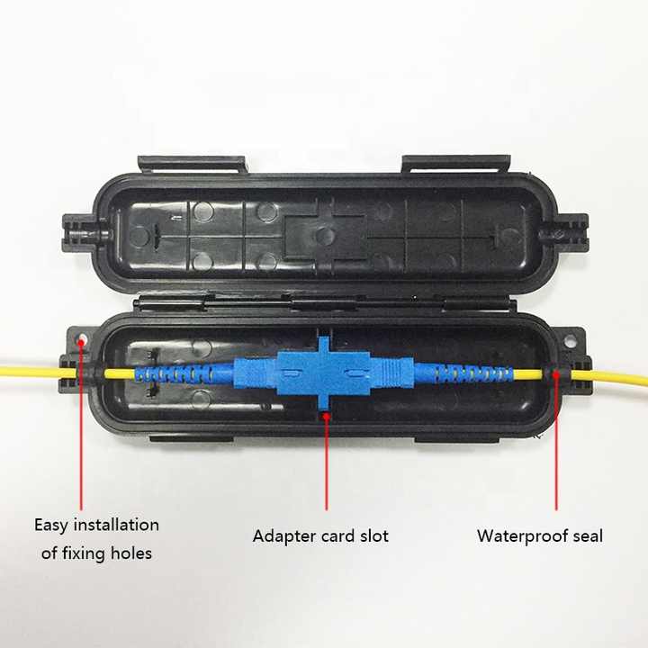 Outdoor Ftth Fiber optic Drop Cable Fusion Splice Protection Box Mini Splice Fiber Optical ...