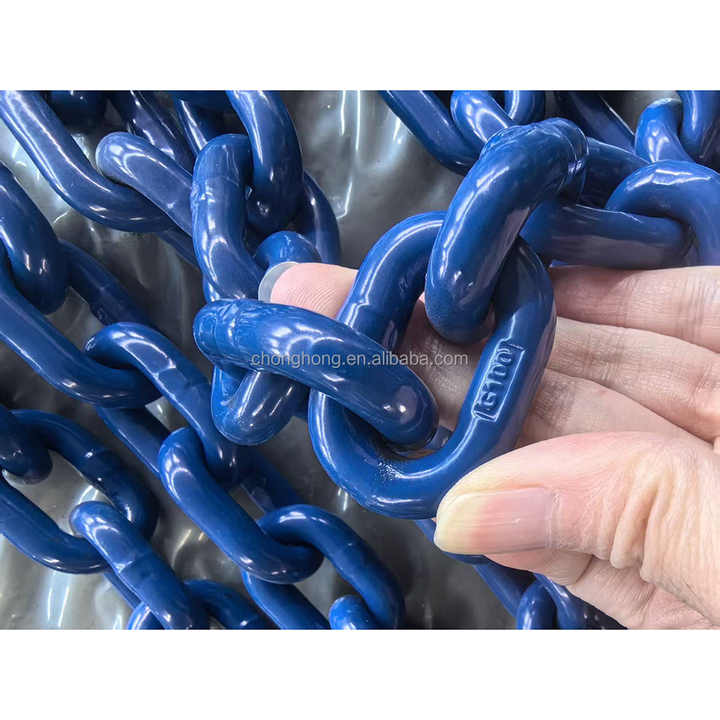 G100 Alloy Steel 8mm Lifting Chains Blue Lacquer Welded Chains G80 ...