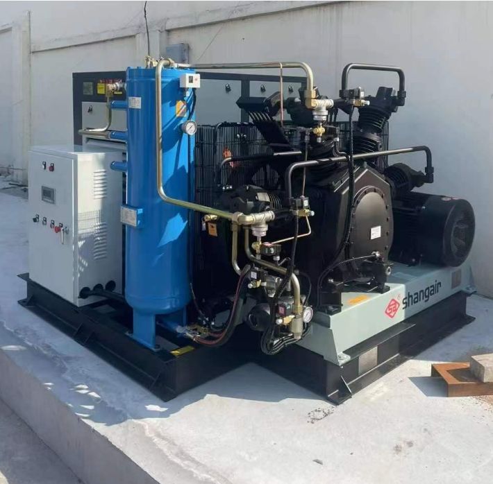 Shang Air Stationary Air Screw Compressor 4.0m/min PLC Mute 380V AC ...