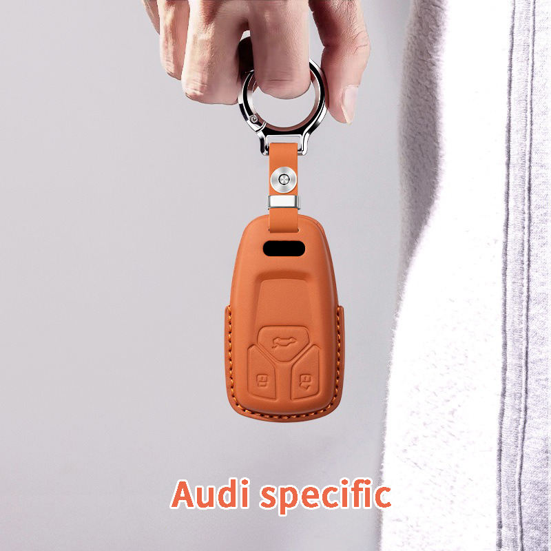 Popular Car Key Cover Suitable for Audi S4, High-end Leather Key Case ...
