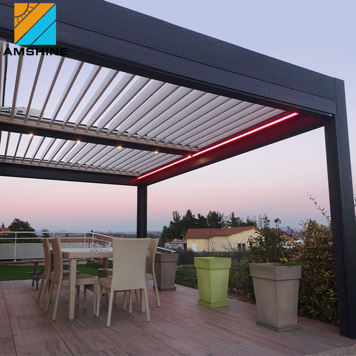 Motorized Patio Cover Louvre Roof - Waterproof & Durable