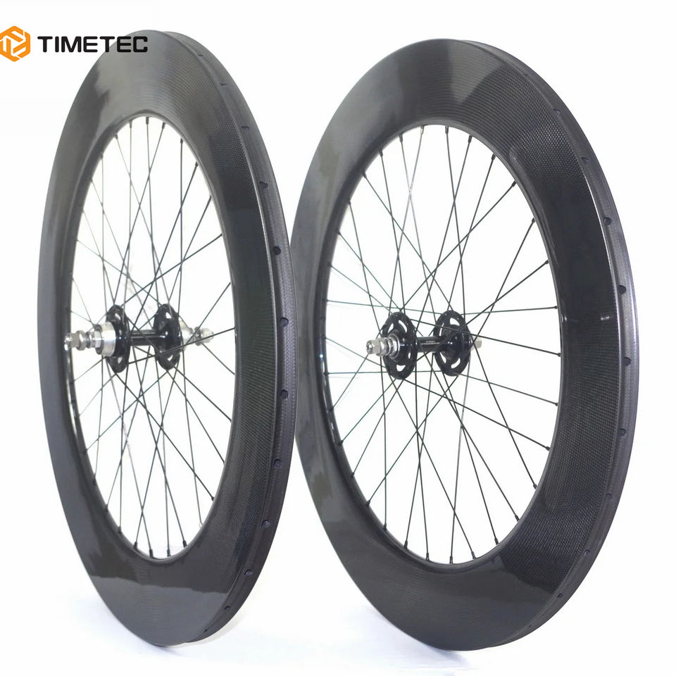 700C Track Bike Fixed Gear Carbon Wheelset Flipflop Hub Single Speed Bicycle Wheels 88mm Depth ...