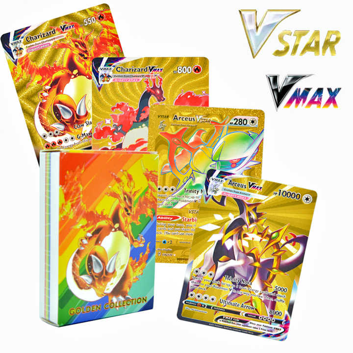 Rare Golden Charizard DX EX Pokémon Card Set - Waterproof 55pcs