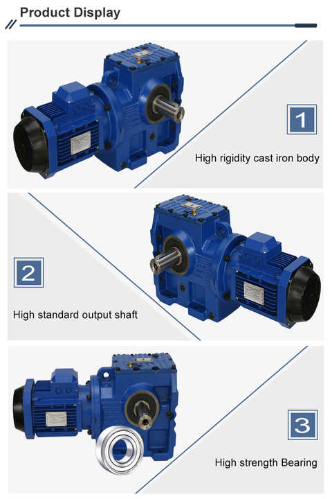 S/SA/SF/SAF37 Series Inline Right Angle Speed Reducer Helical-Worm ...