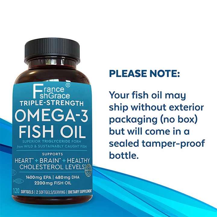 Viva Naturals Triple-Strength Omega 3 Fish Oil Supplements