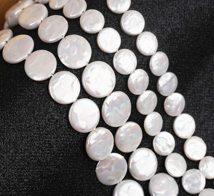 12 25MM Baroque Coin Pearls shell pearl DIY Material Wholesale Loose Pearl Beads For Jewelry Making