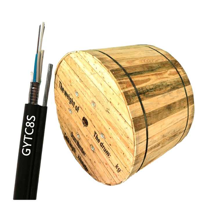 Outdoor armored overhead self-supporting 8-shaped optical cable twisted ...