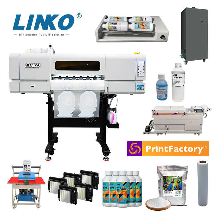 LINKO DTF Printer with Epson I3200 Heads - Auto T-Shirt Printing