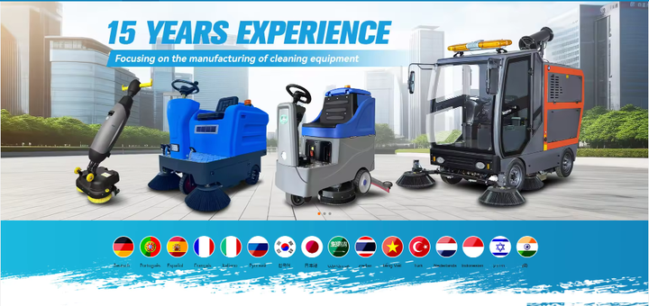 Floor Cleaning Autonomous Road Sweeper Machine with Wire Brush