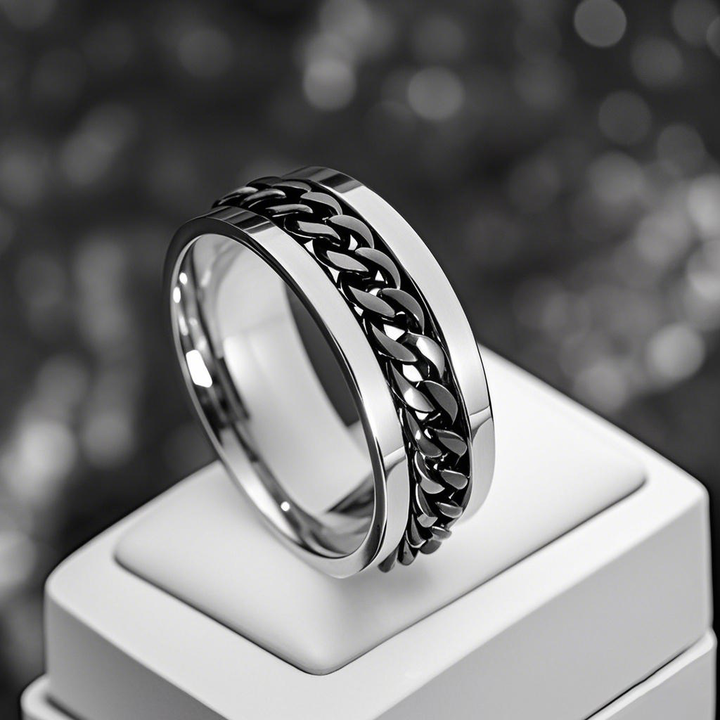 Premium Quality Stainless Steel Braided Chain Link Ring Men Durable ...