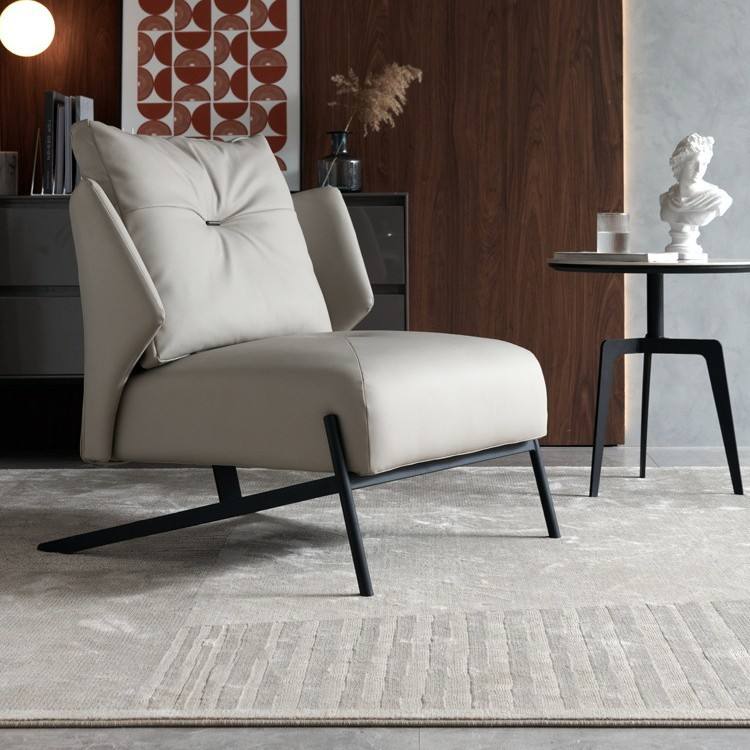 Minimalist Design Single Sofa Chair Sponge Filling Fabric Lounge Chair ...