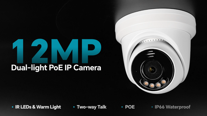 12MP Torreip Camera - Superior Security & Dual Illumination
