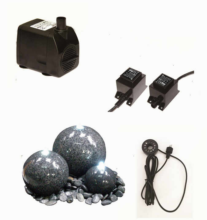 Benbo Outdoor Water Cascade Rolling Ball Water Fountain Pumps with Led ...