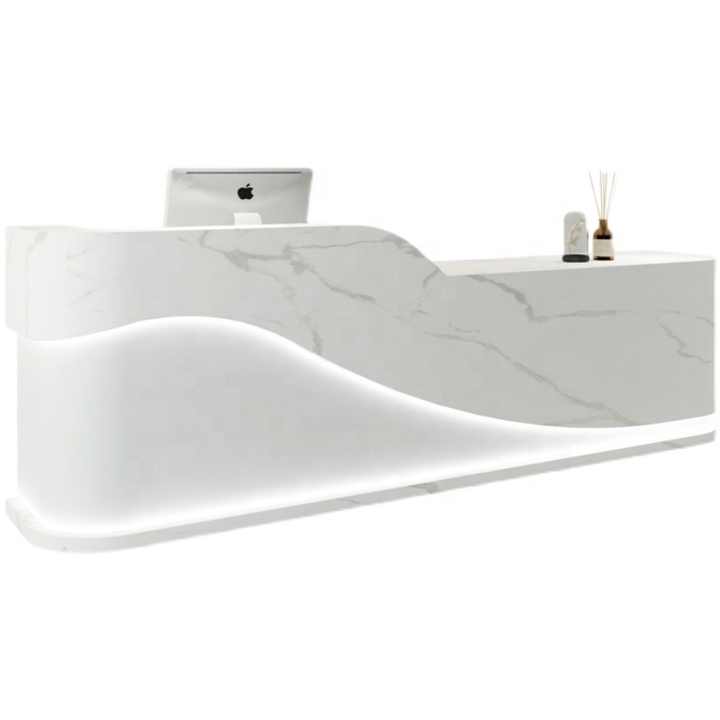 Custom Modern Wooden Reception Desks for Office Spa Hotel Gym ...