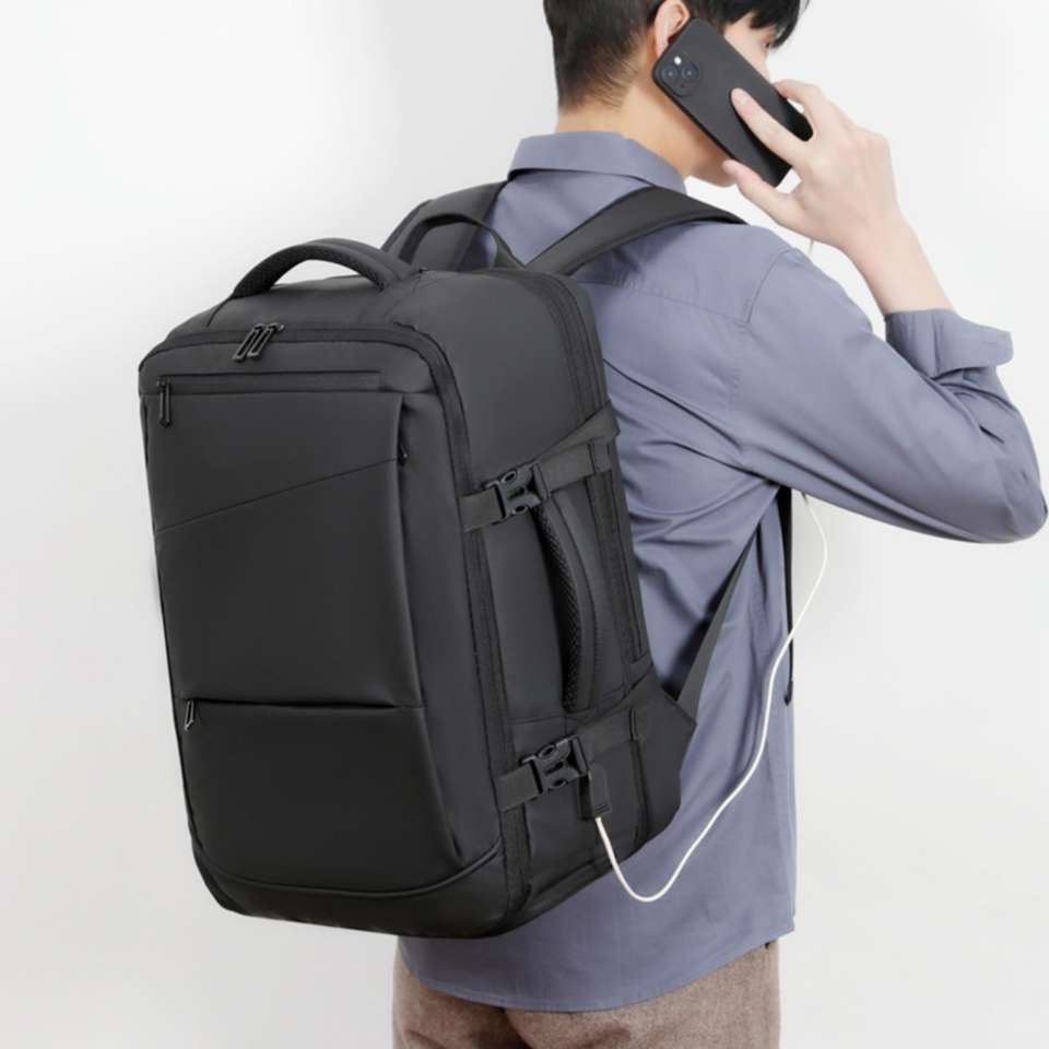 Custom Logo Expandable Oxford Laptop Backpack - Large Capacity & Waterproof