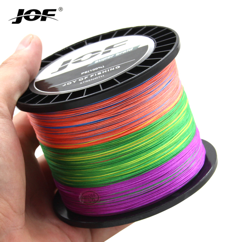 JOF Braided Fishing Line 1000M 8 Strands 20-100LB PE Multifilament ...
