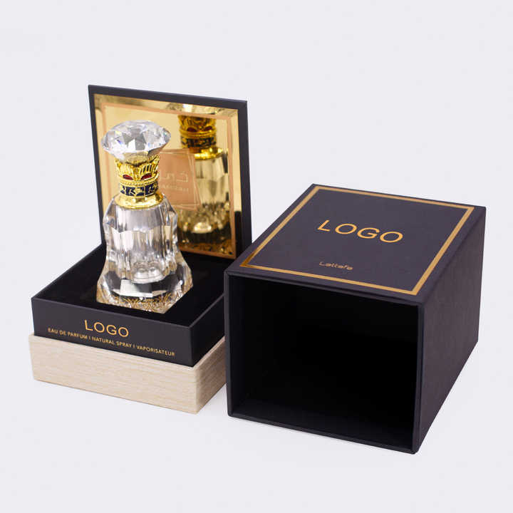 Customizable Luxury Black Gold Fragrance Slide Drawer Boxes