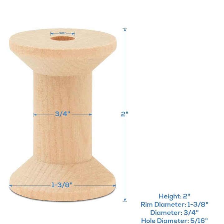 Empty Spools Thread Wooden Bobbins,Cotton Reels for Coils Embroider ...