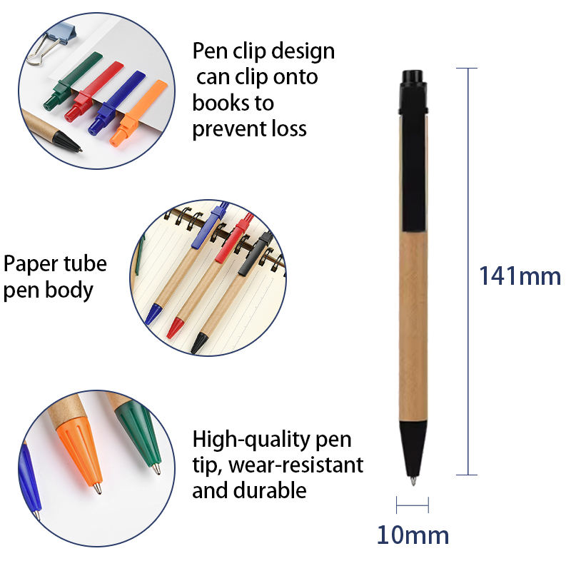 Custom Eco-Friendly Recycled Paper Ballpoint Pens Cute Novelty Design 1 ...