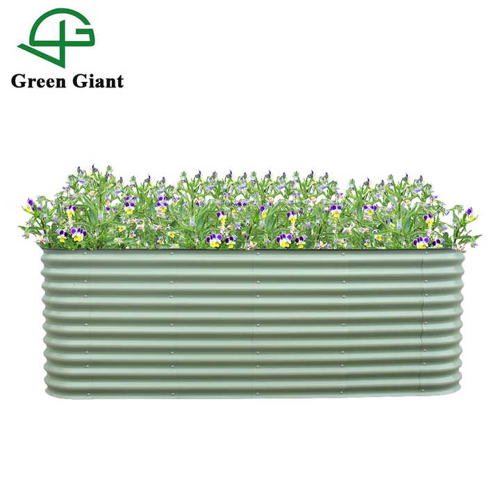 Hochbeet Raised Planter Box 32'' Tall 9-In-1 Green Modular Corrugated ...