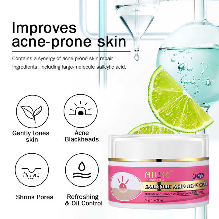 AILKE Salicylic Acid Acne Face Cream - Natural & Effective