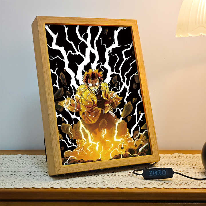 Agatsuma Zenitsu Anime Kimetsu No Yaiba 3D Night Light LED Painting ...