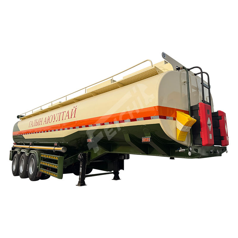 FeiChi Three Axle Fuel Tanker Semi-Trailer Steel High Capacity 40000 ...