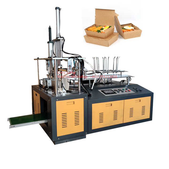 Custom Printed Disposable Kraft Paper Lunch Boxes Machine
