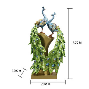 Elegant Peacock Sculptures - Artistic Garden Decor