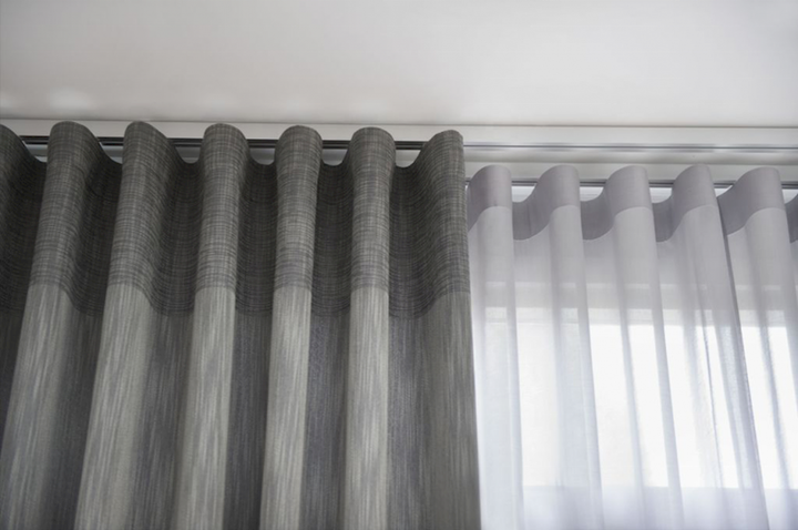 Double S Fold Curtain Track - Modern Metal Drapery Rails