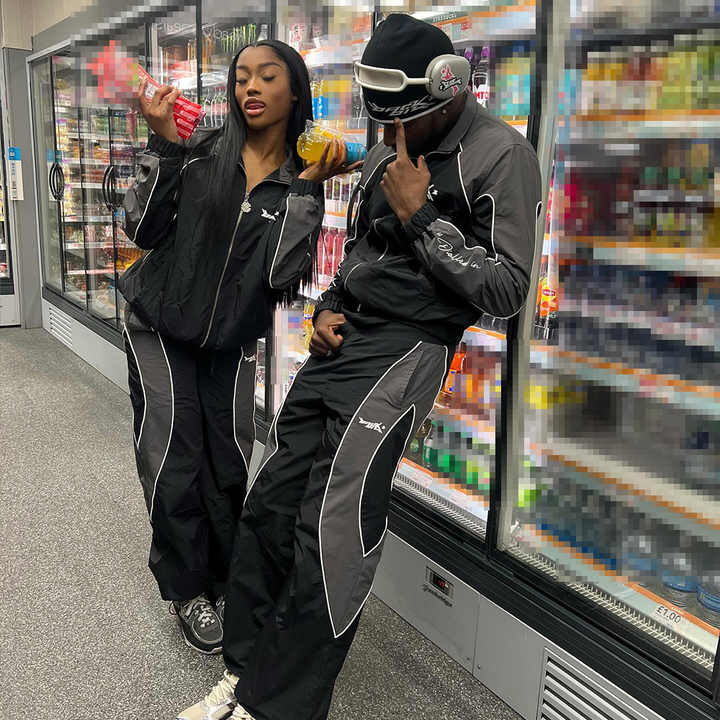 DCY 2025 Trending Product Tracksuit Custom Stripe,Custom Nylon Track Suit,Reflective Tracksuits ...