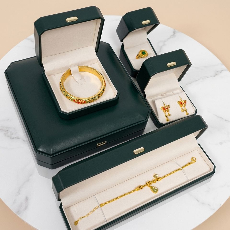 Wholesale PU Leatherette Jewelry Packaging Box for Ring Necklace Bangle ...