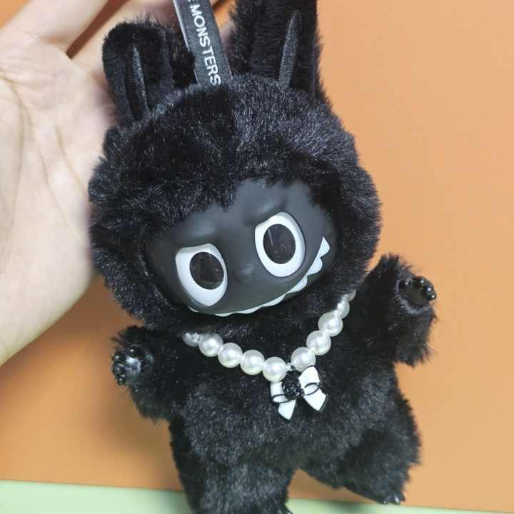 Carbon Black Labubu Original Pop Authentic Labubu Plush Toys Blind Box ...
