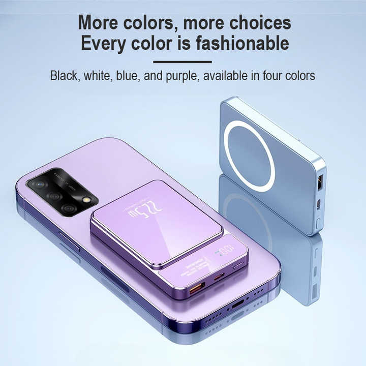 10000mah Magnetic Wireless Power Bank with Digital Display