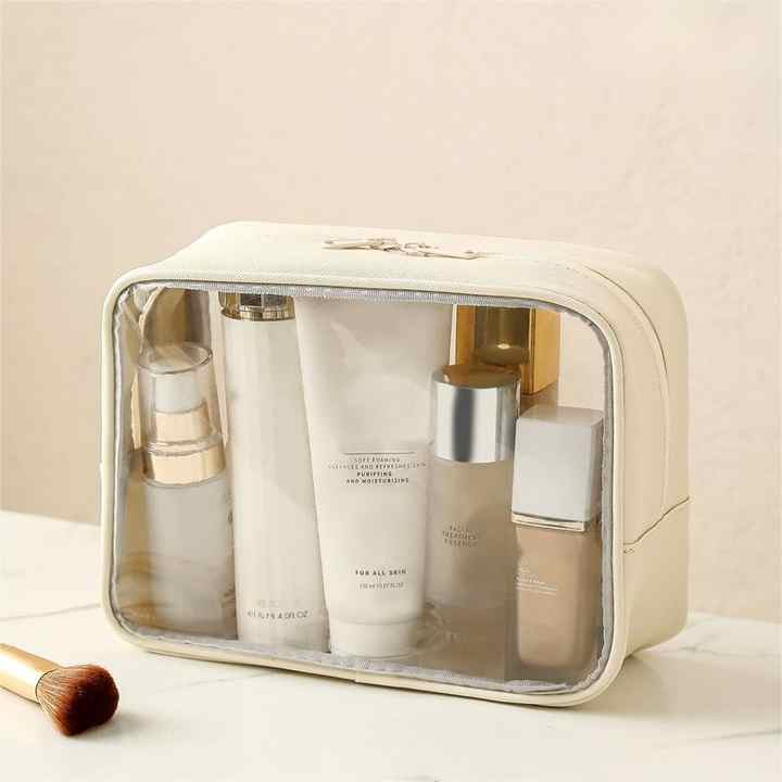Transparent Window Cosmetic Bag with Custom Logo Cases