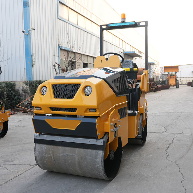 1.5 Ton Hydraulic Asphalt Rollers Gasoline/Diesel Double Drum Mini ...