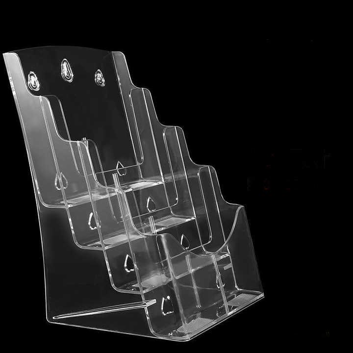 Clear Acrylic Desktop File Organizer Office Document and Magazine Rack ...