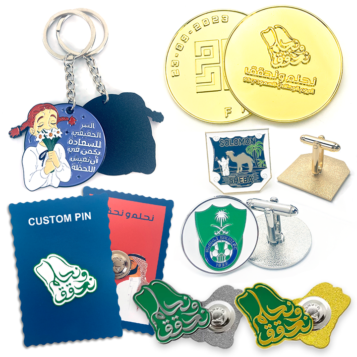 Customizable Round Metal Crafts Badge Letter Company Lapel Pins and ...